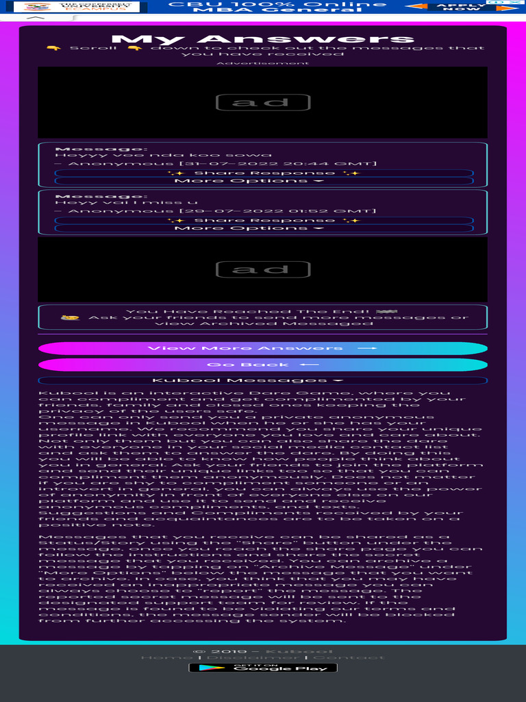 My Messages - Kubool | PDF