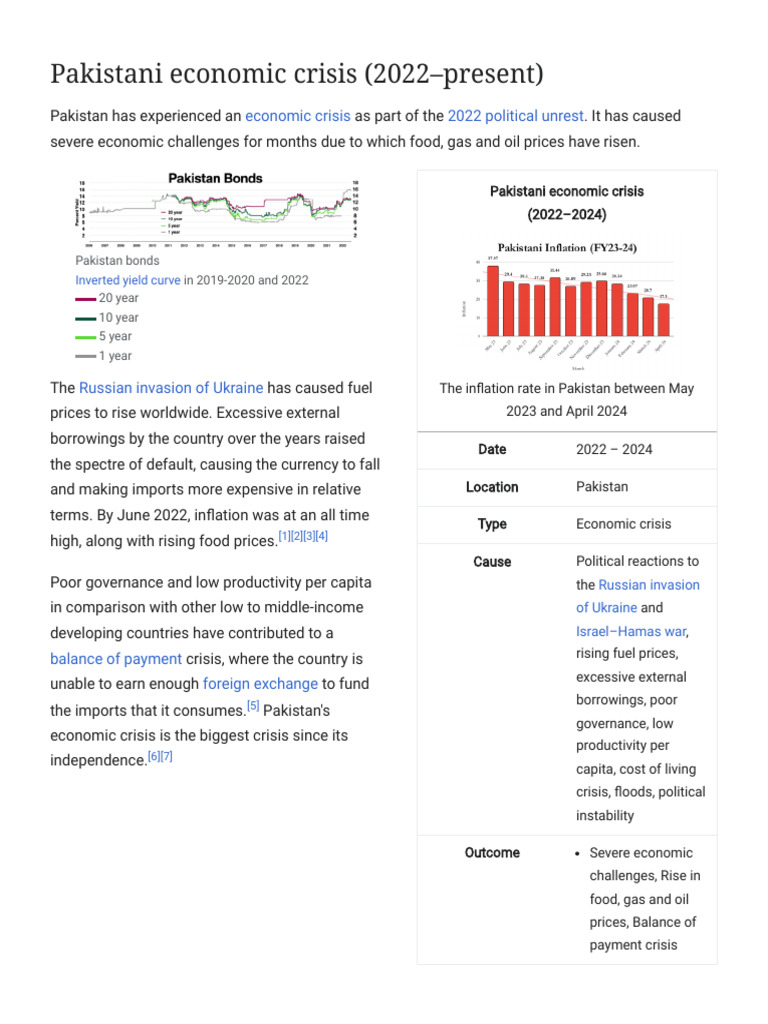 Pakistani Economic Crisis (2022-Present) | PDF | Cost Of Living | Economies