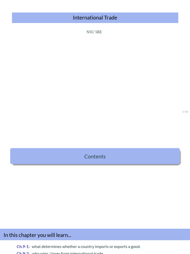 Eco 101 Trade Slides | PDF | Tariff | Economic Surplus