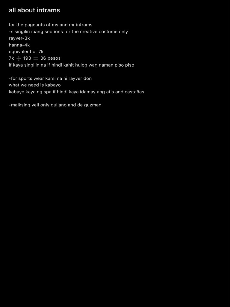 All About Intrams | PDF