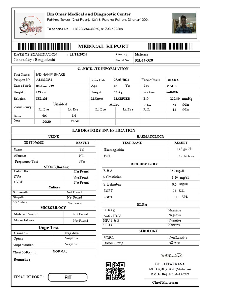 A13325388- FIT CARD | PDF | Diseases And Disorders | Medicine