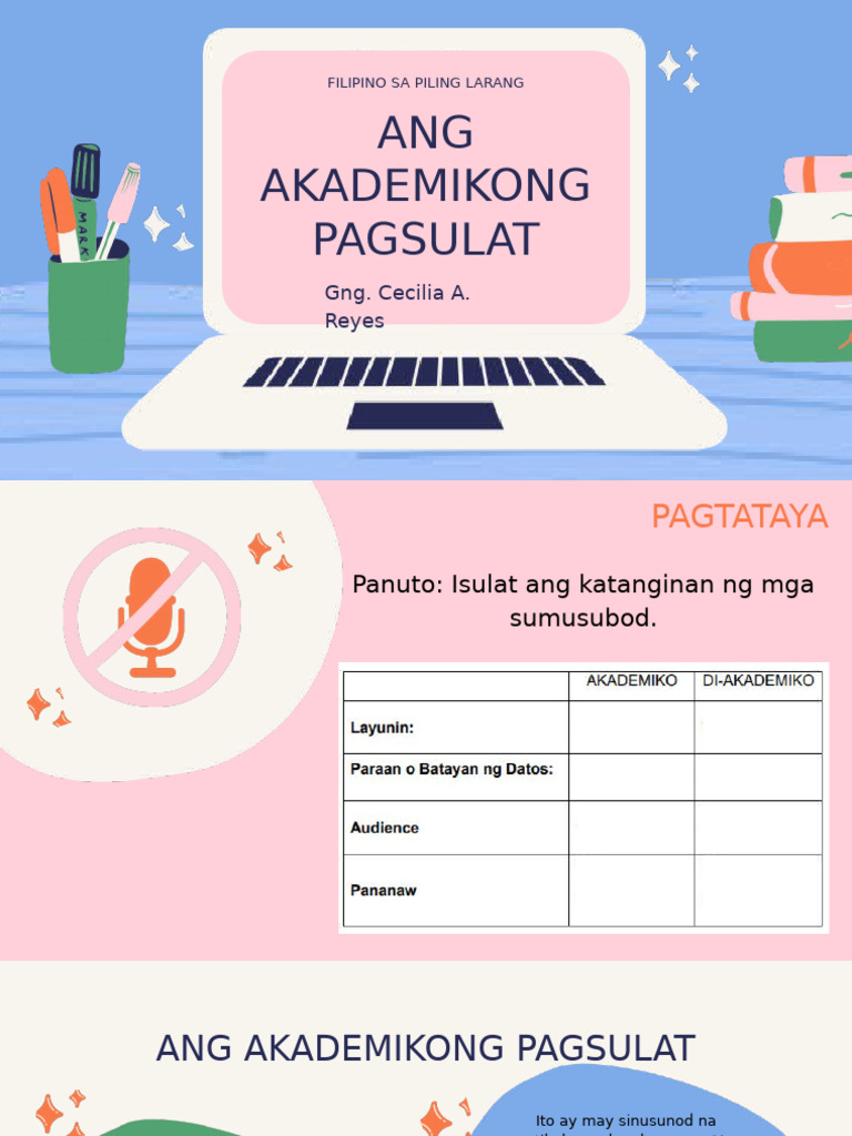 Ppt-w1q1-Filipino Sa Piling Larang | PDF