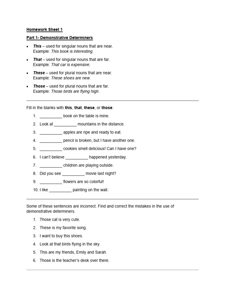 Homework Sheet 1 | PDF