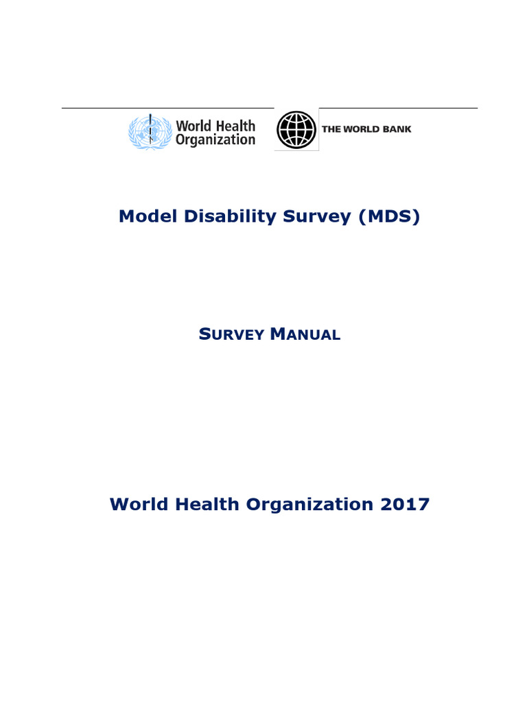 Model Disability Survey Manual 2017 | PDF | Survey Methodology ...