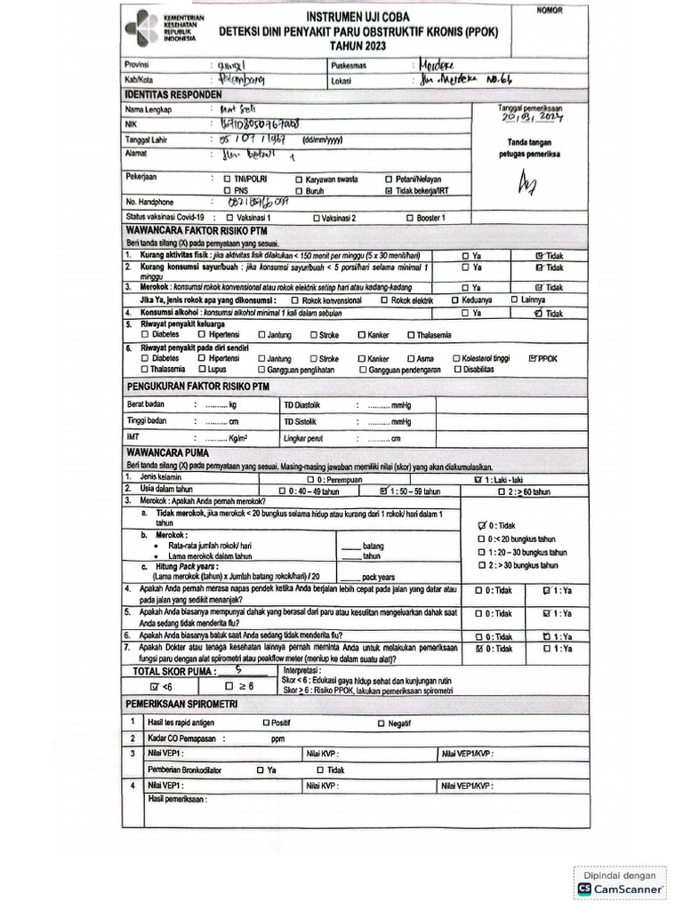 Contoh Skrining Puma | PDF