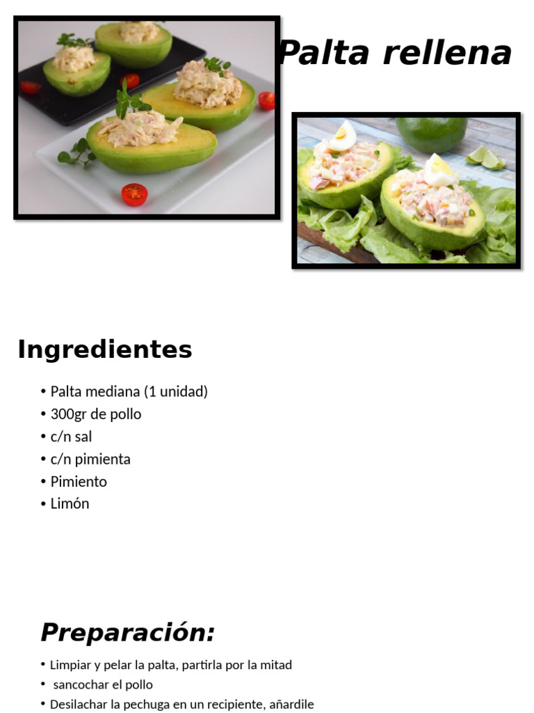 Palta Rellena | PDF