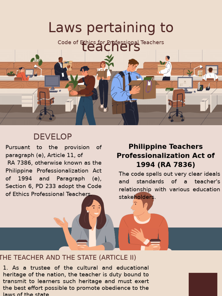 Cpe 101.code of Ethics | PDF | Teachers | Profession