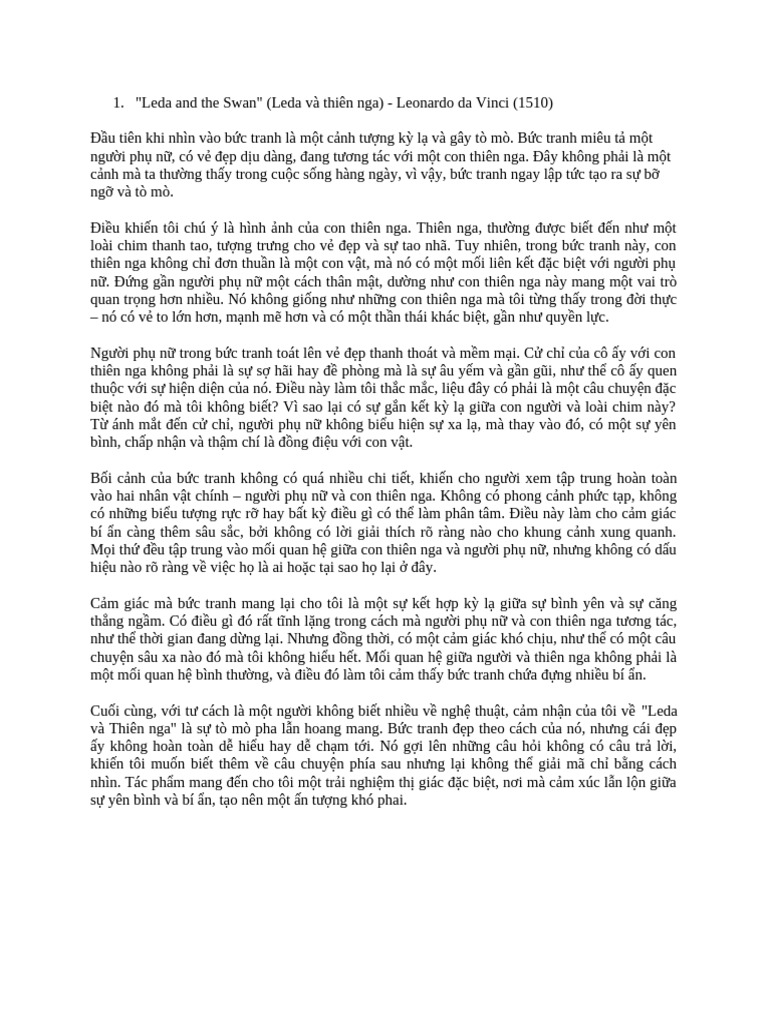 Leda and The Swan | PDF