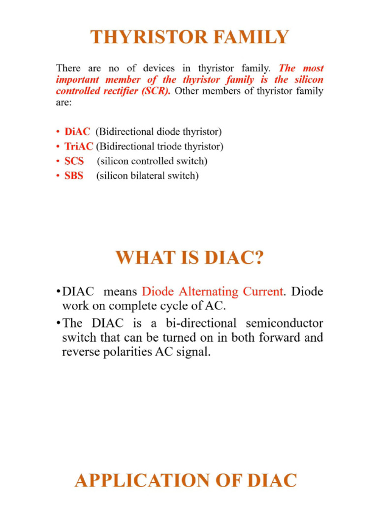 Diac and Triac | PDF