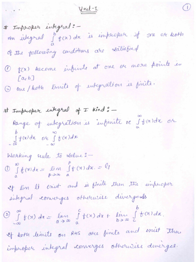 Improper Integral Area Volume | PDF