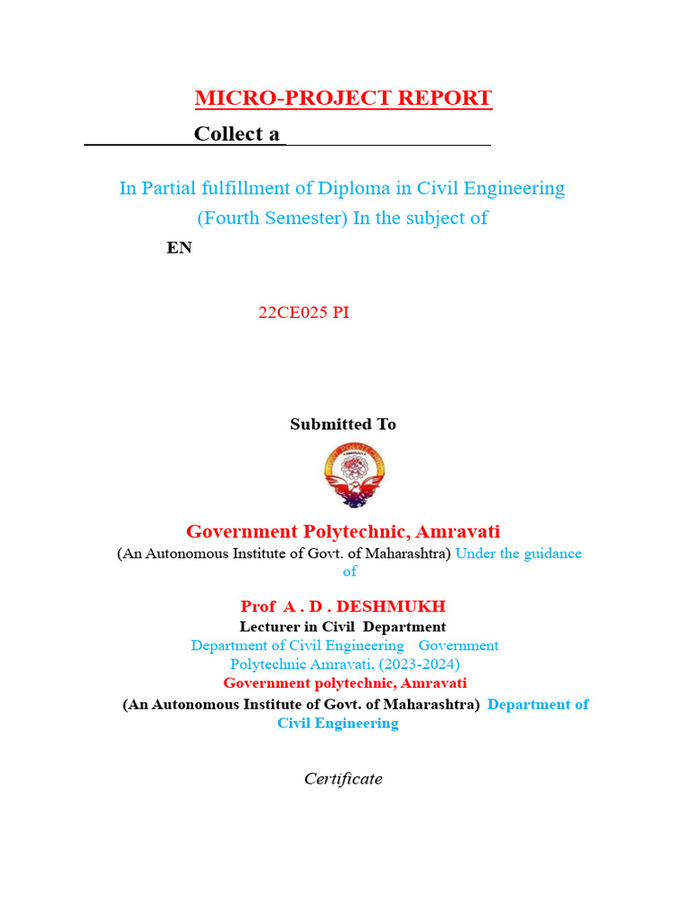 Bio-gas Micro-Project Report 2024 | PDF