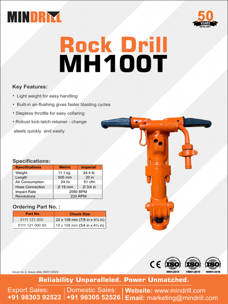 Mindrill MH100T English | PDF | Technology & Engineering