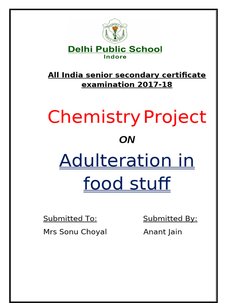 Chemistry Project (1) | PDF | Hydrochloric Acid | Foods