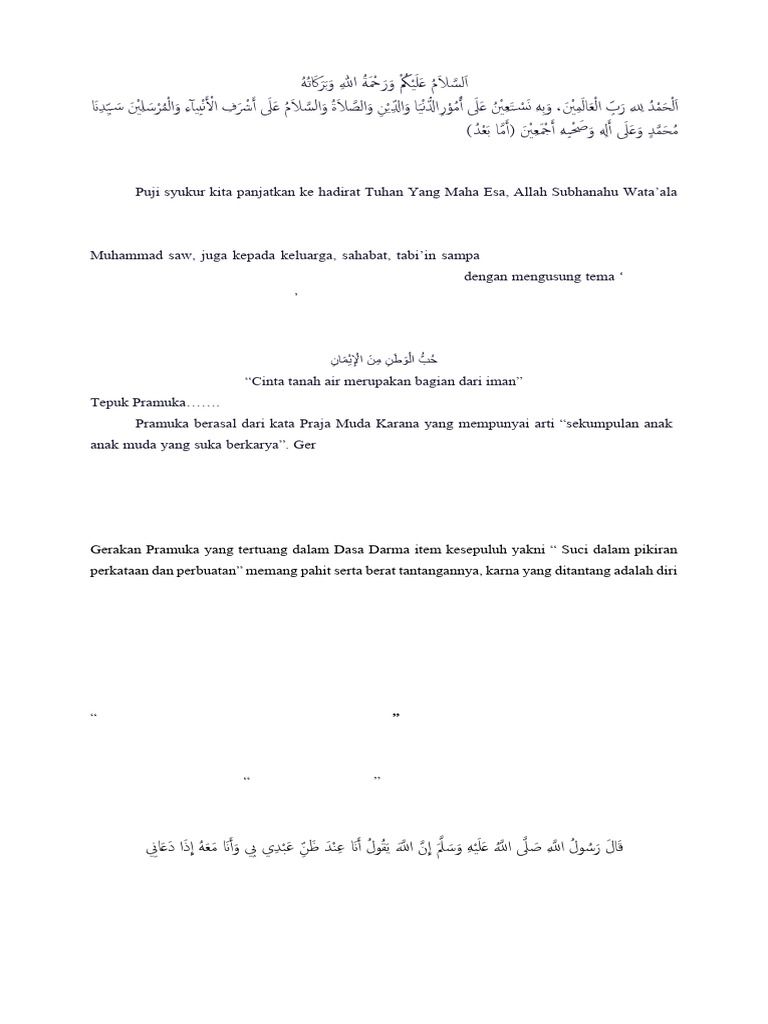 Pidato Pramuka 2024 | PDF