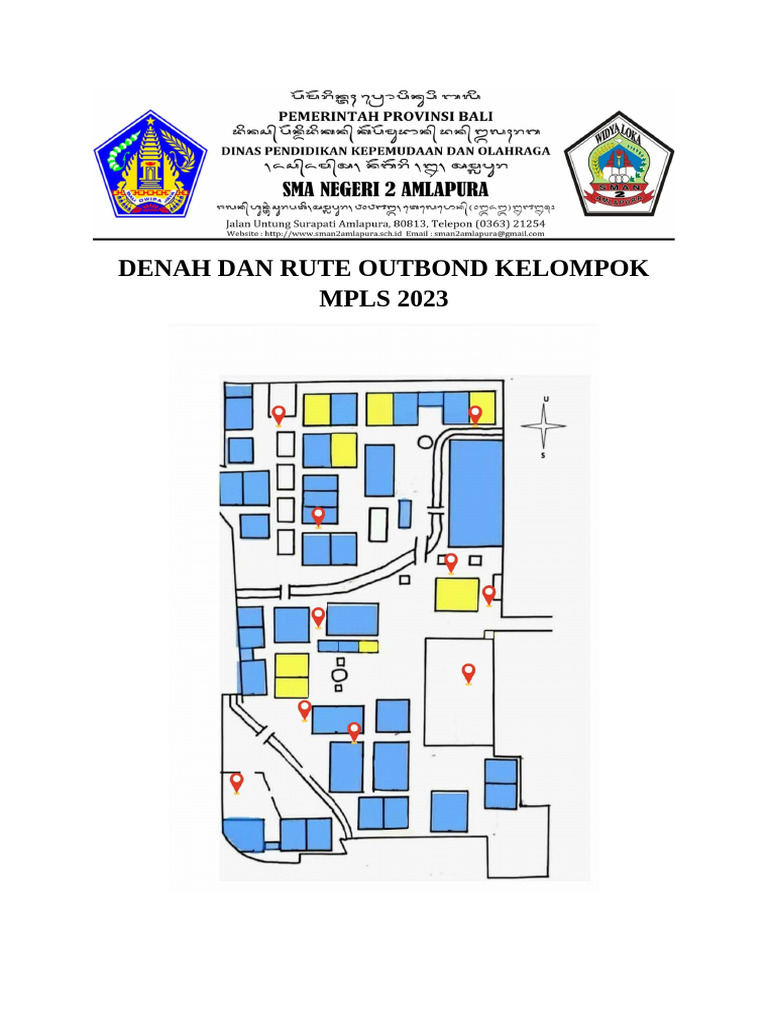 Denah Dan Rute Outbond Kelompok Mpls 2023 | PDF