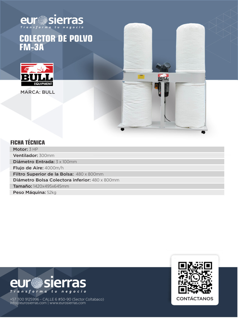Ficha Colector FM 3A Eurosierras | PDF