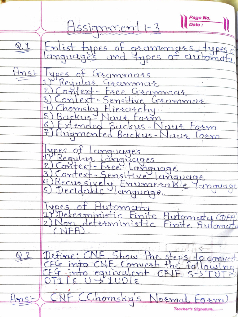 TOC Assignment 3 | PDF | Science & Mathematics