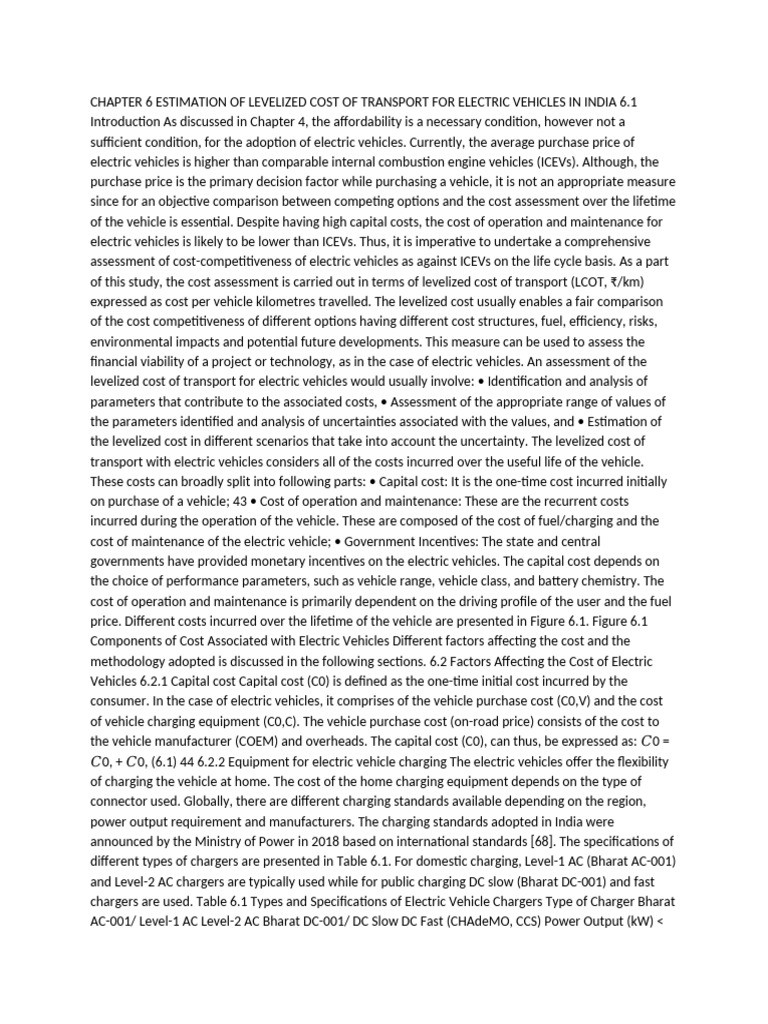 Life Time Cost of Veh | PDF | Fuel Economy In Automobiles | Electric Vehicle