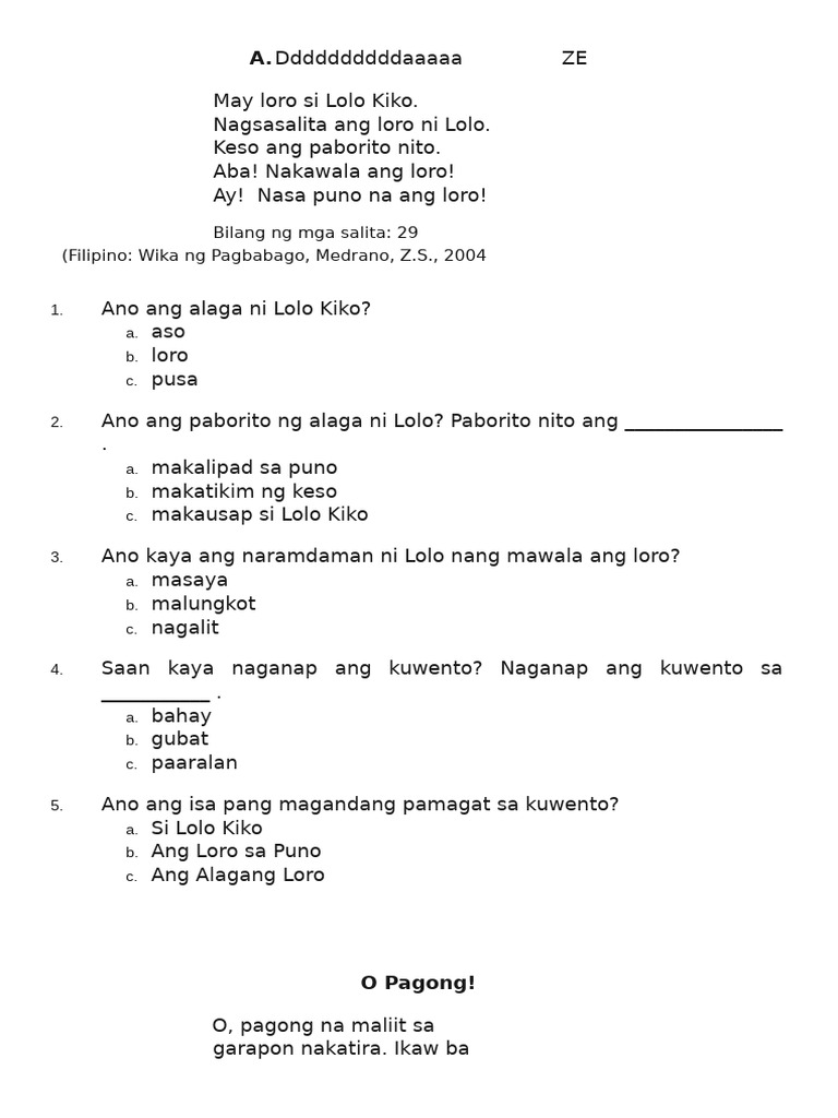 Group Screening Test Fil Pupils | PDF
