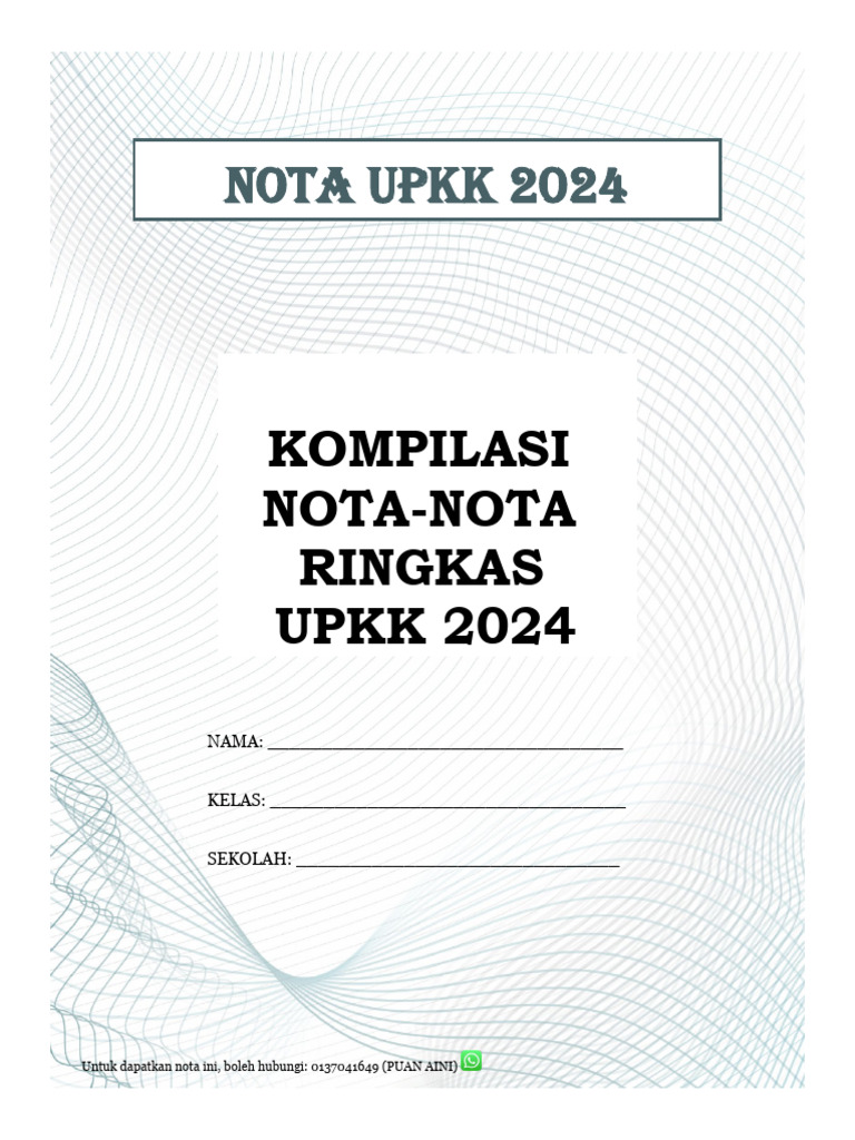 Nota Upkk 2024 | PDF