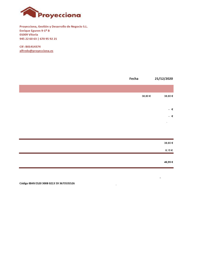 Factura 20263 - Iberdrola Electricidad. Enrique Eguren Anastasia ...