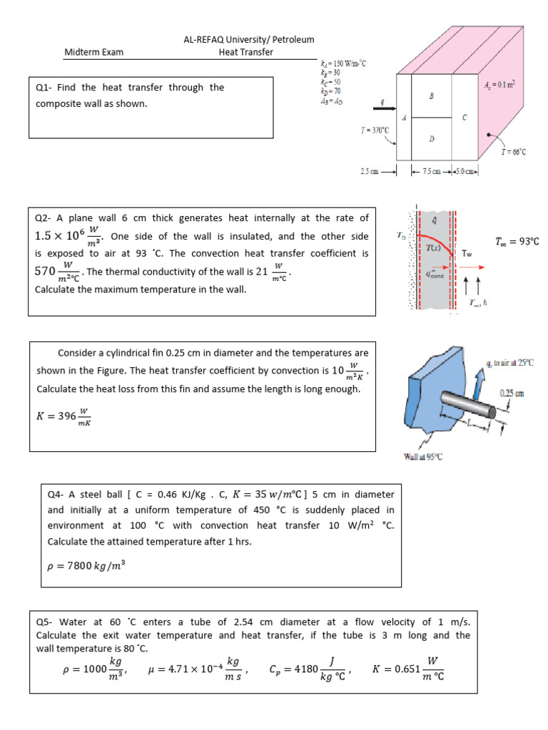 Heat Mid Ex - Solution Spring 2018 | PDF | Heat Transfer | Heat