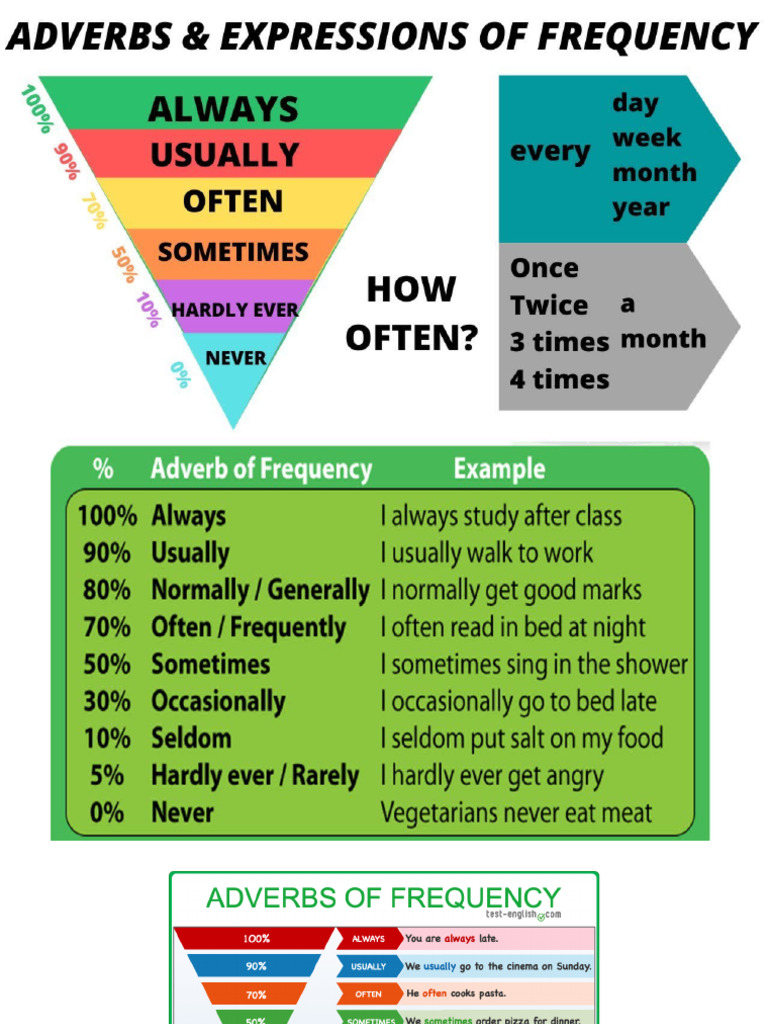 Adverbs and Frequency | PDF | Cooking, Food & Wine