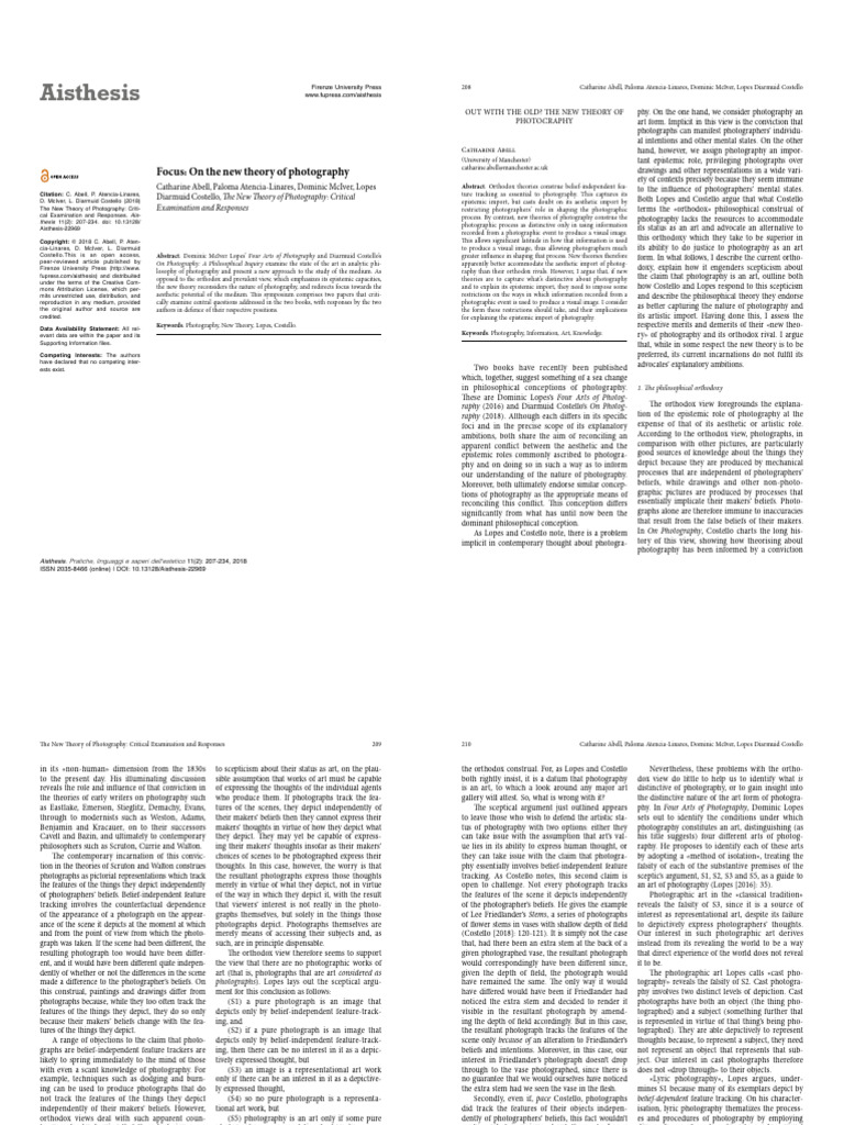 The New Theory of Photography Critical Examination-1 | PDF | Image ...