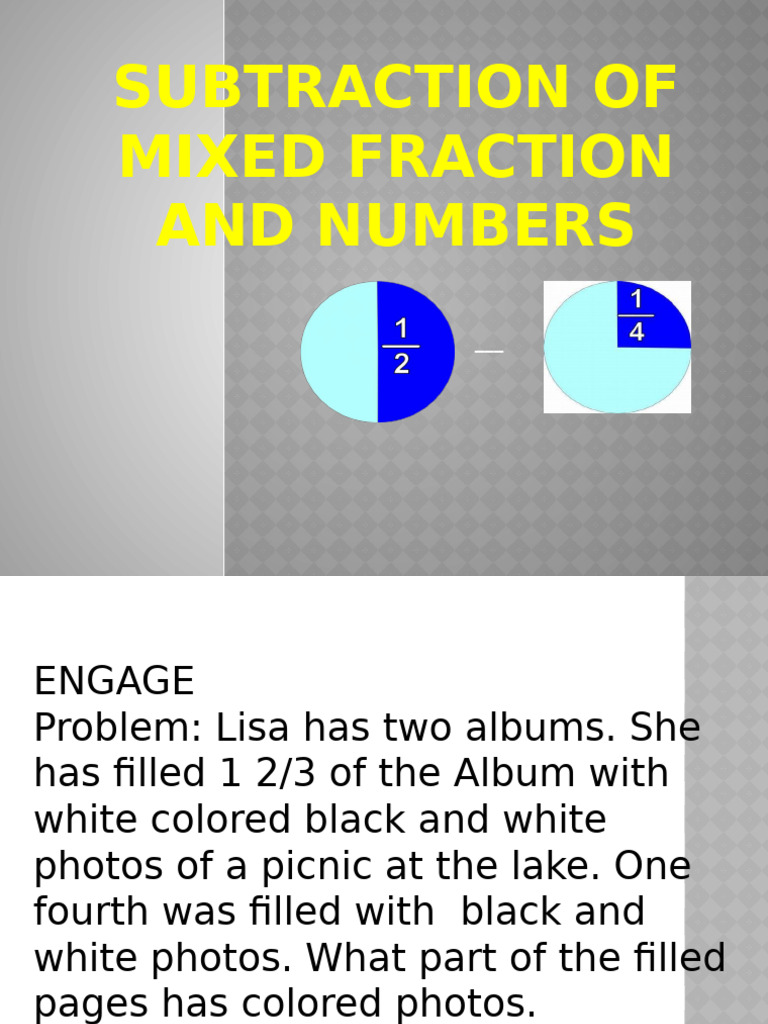 Math Q1 WEEK 6 - Arlene Subtraction of Mixed Fraction and Numbers | PDF | Mathematical Notation ...