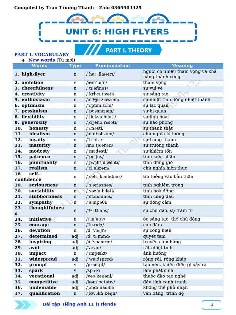 Unit 6 - Friends Global 11 (HS) | PDF