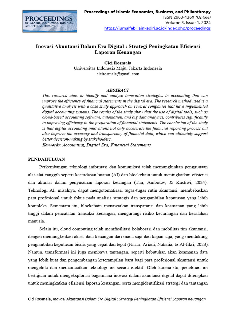 Inovasi Akuntansi untuk Efisiensi Digital | PDF | Pengelolaan Keuangan ...
