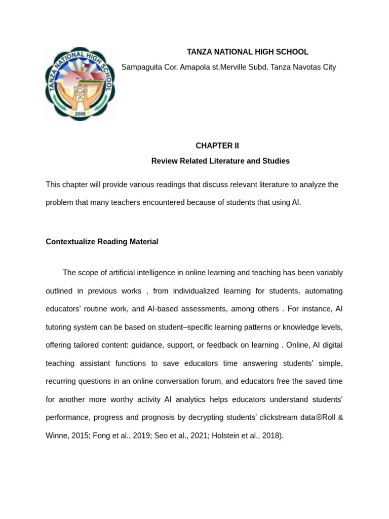 rrl.docx | PDF | Artificial Intelligence | Intelligence (AI) & Semantics