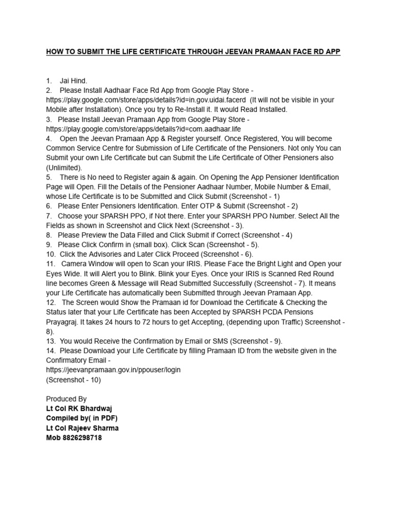 Life Cert 2024 Creation Process | PDF | Google Play | Mobile App