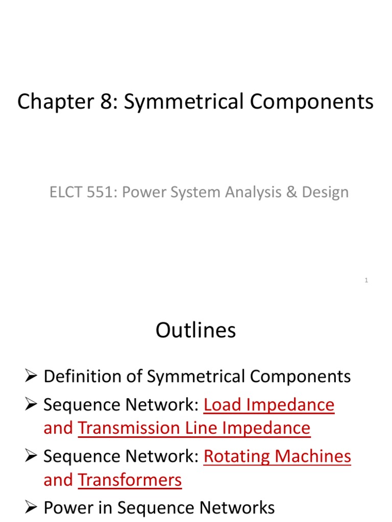 Chapter8 Symmetrical Components | PDF | Components | Electronics
