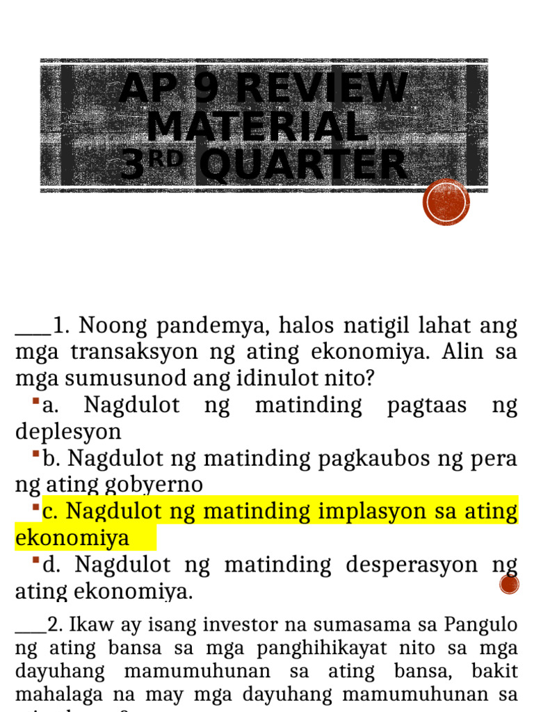 AP 9 Review Material FINAL | PDF