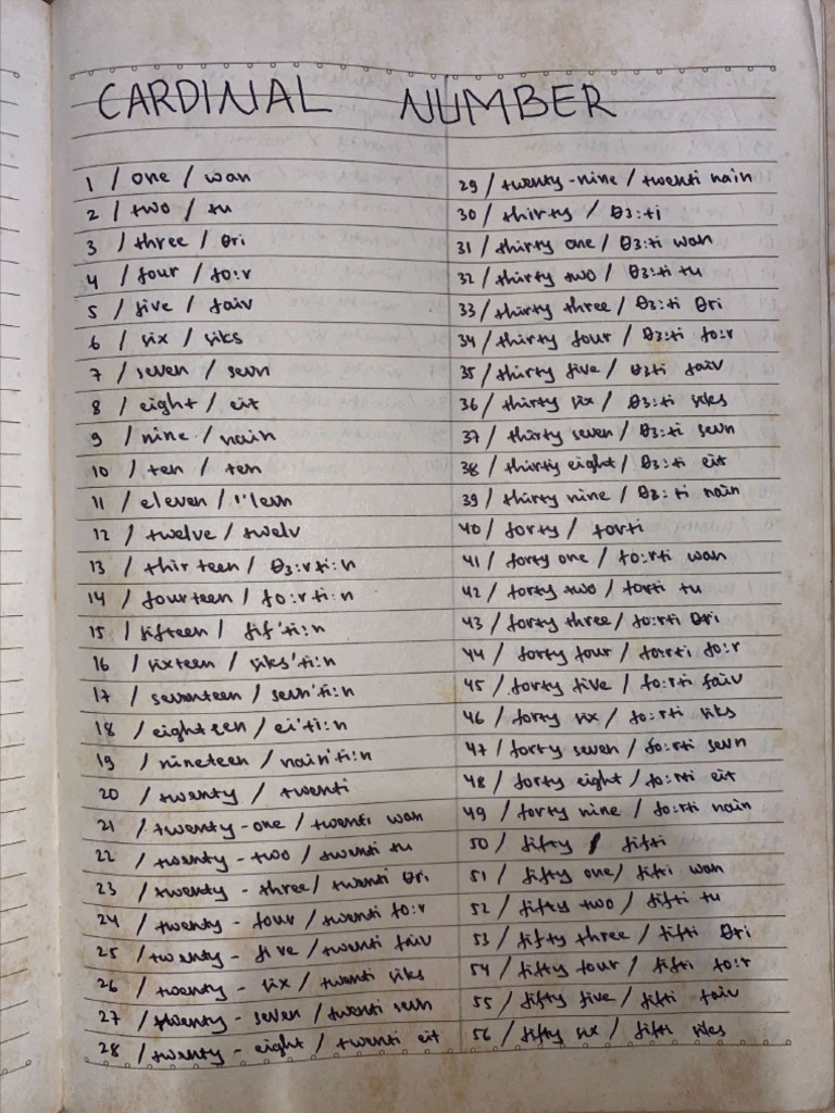 Numbers | PDF
