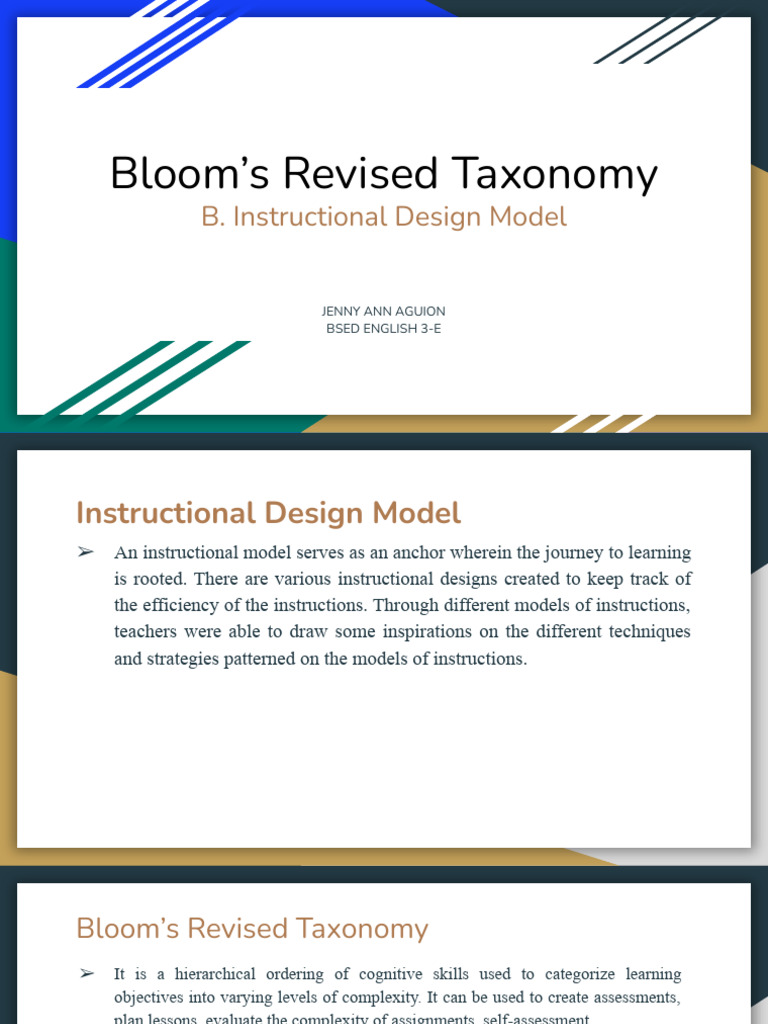 Blooms Revised Taxonomy | PDF | Instructional Design | Cognition