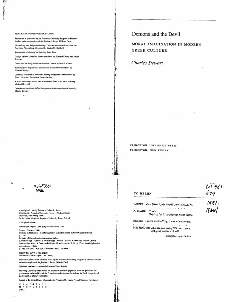 Stewart-Demons and the Devil | PDF | Greece