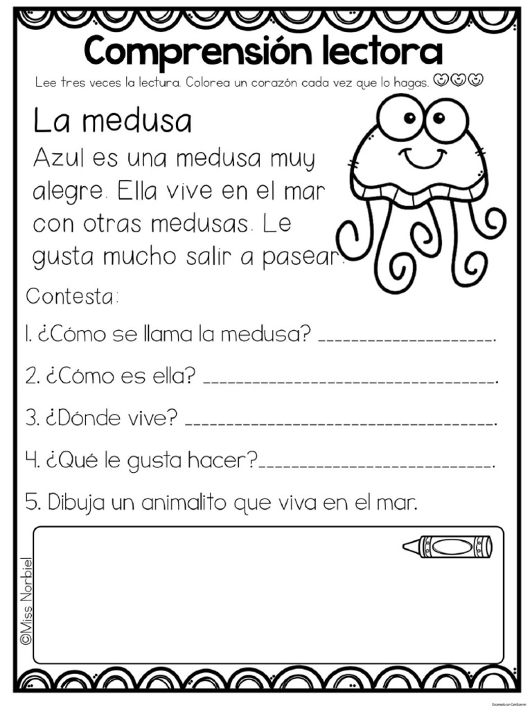 Lecturas de Comprensión Cortas - Miss Norbiel | PDF