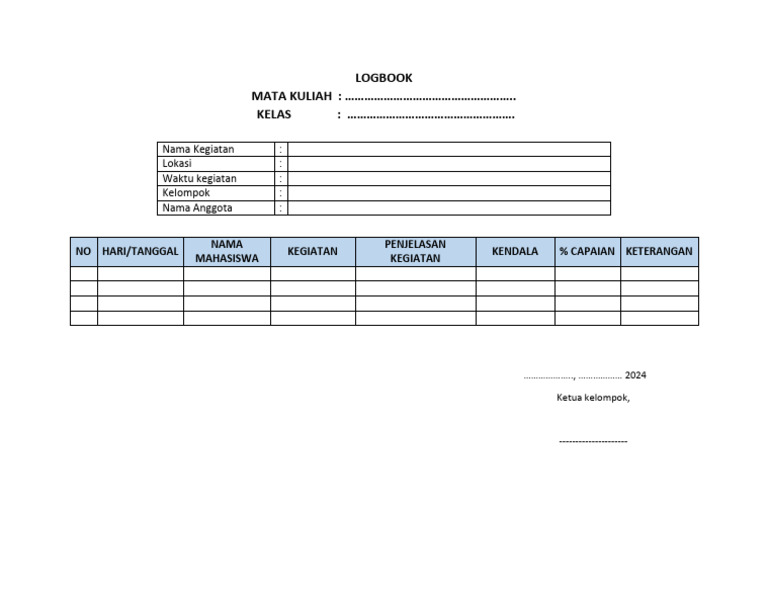 Logbook | PDF
