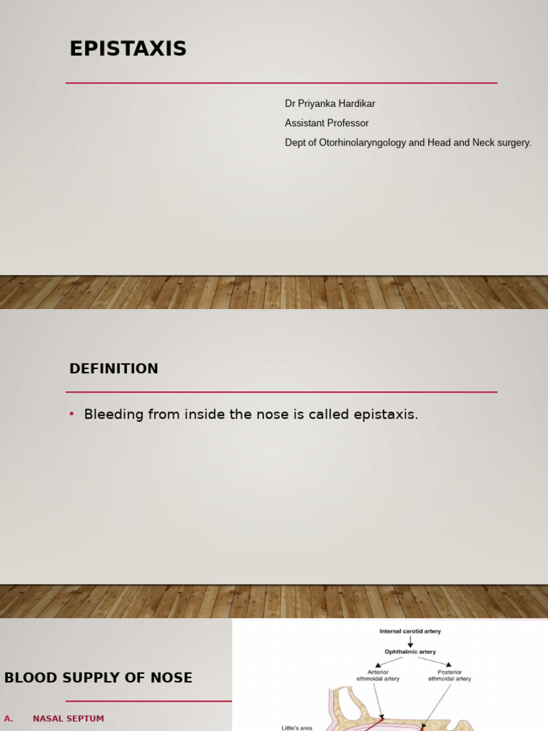 EPISTAXIS | PDF | Human Nose | Common Carotid Artery