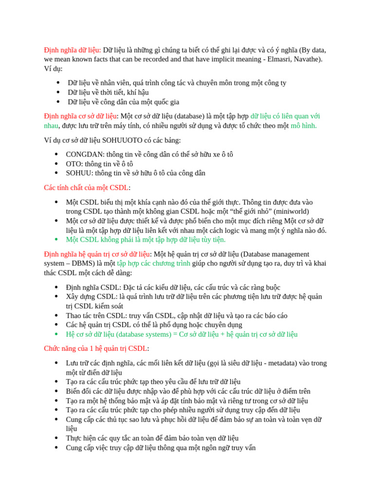 Cơ sở dữ liệu (Ctrl + F) | PDF