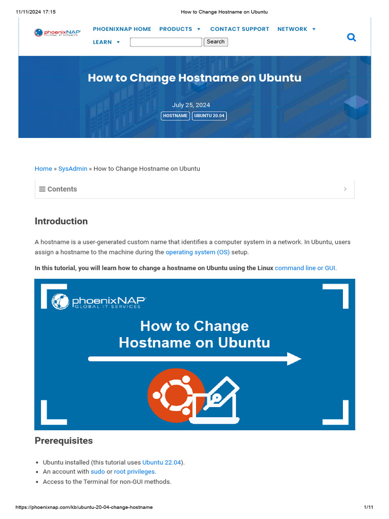 How To Change Hostname On Ubuntu | PDF | Command Line Interface | Sudo