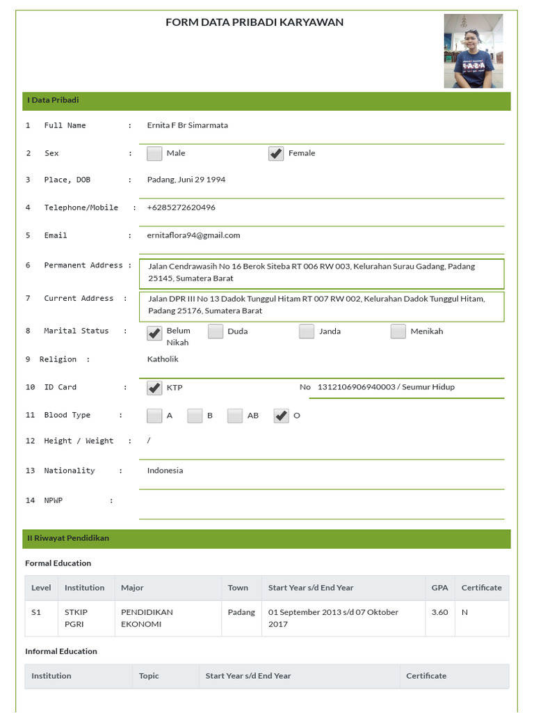 CV - Ernita F BR Simarmata - 05 - Nov - 2024 | PDF