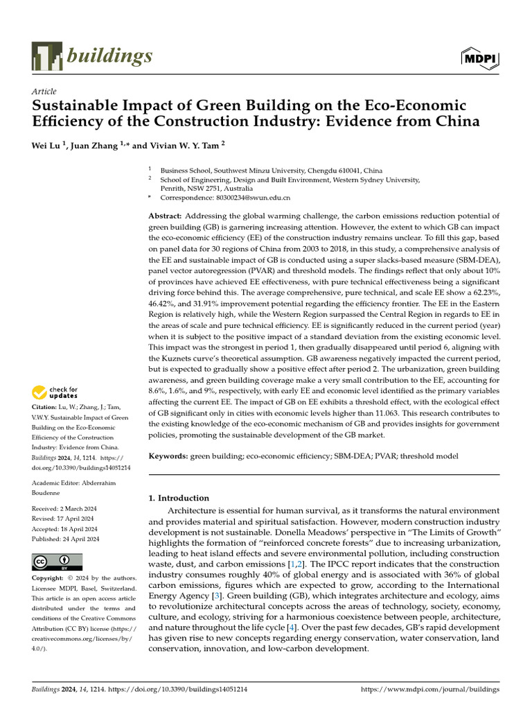 Sustainable Impact of Green Building On The Eco-Ec | PDF | Diesel Fuel ...