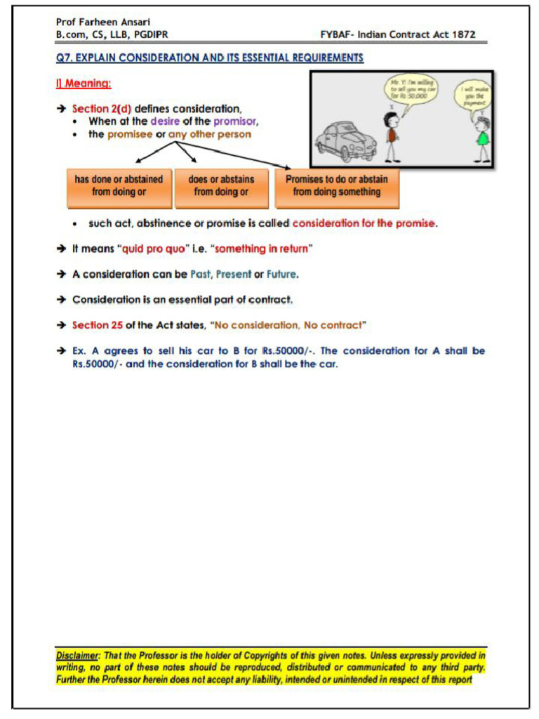 Consideration and Essentials | PDF