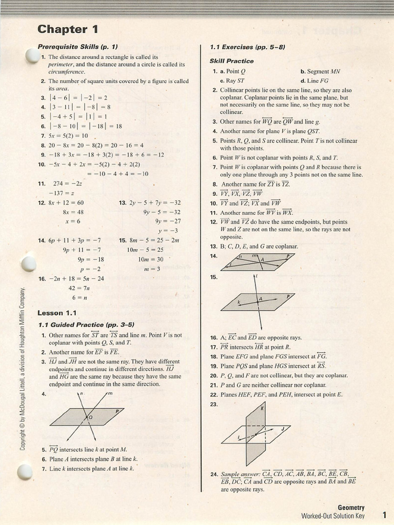 Geom HW Section 1.1 | PDF