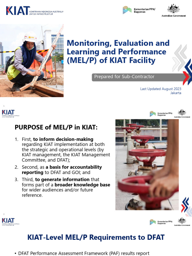 Annex 4 KIAT Monitoring Evalu | PDF | Evaluation | Risk