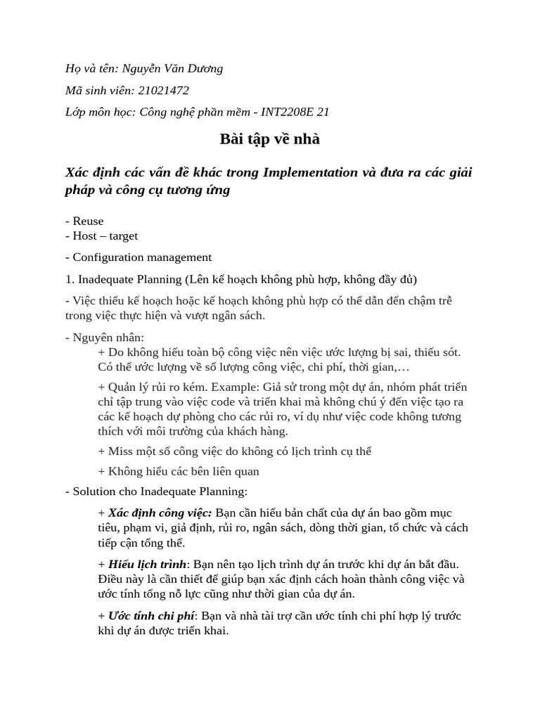 Implement Issues | PDF