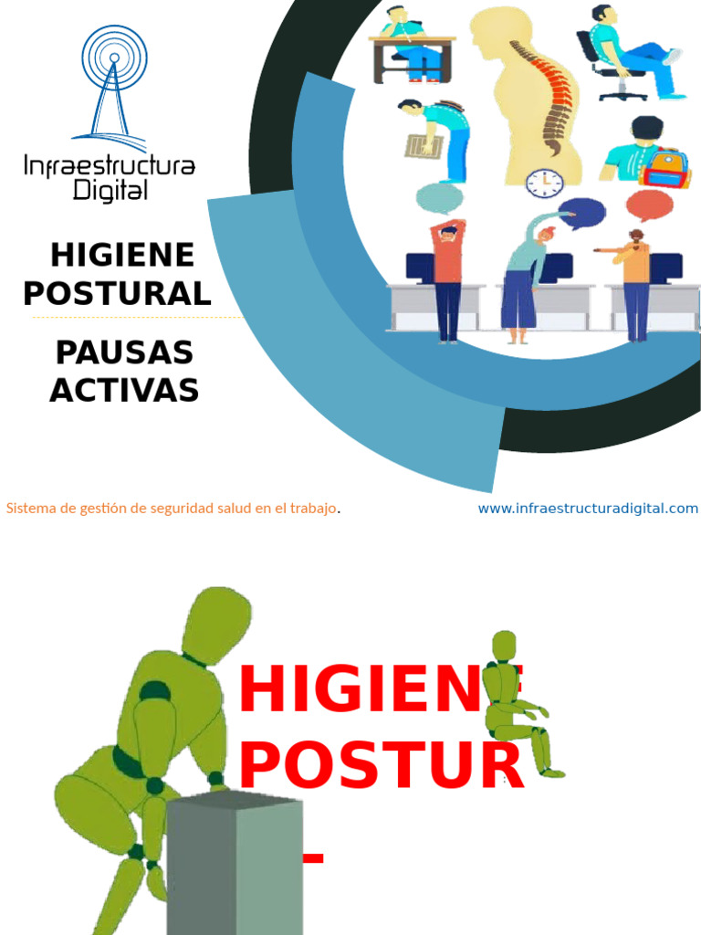 Pres. Higiene Postural y Pausas Activas | PDF | La columna vertebral | Sistema musculoesquelético
